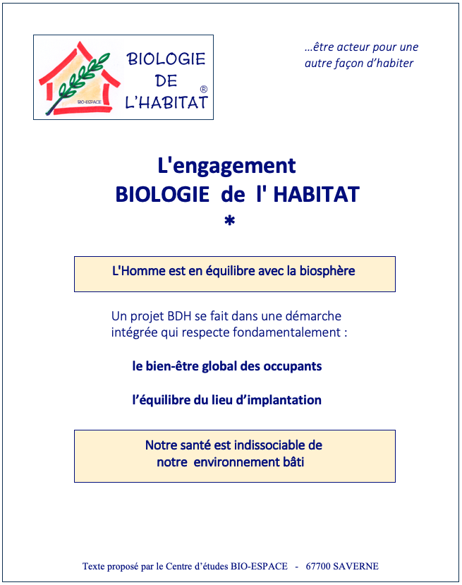 La BDH, un engagement fort – LA BIOLOGIE DE L'HABITAT®